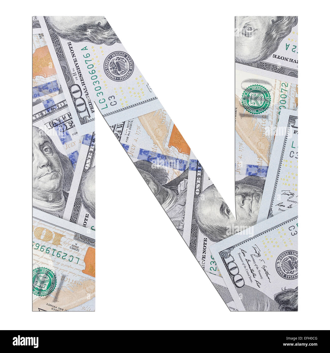 Alphabetic letter N Stock Photo - Alamy