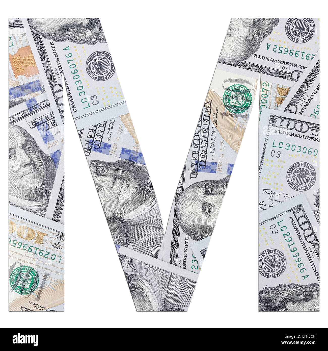 Alphabetic letter M Stock Photo - Alamy