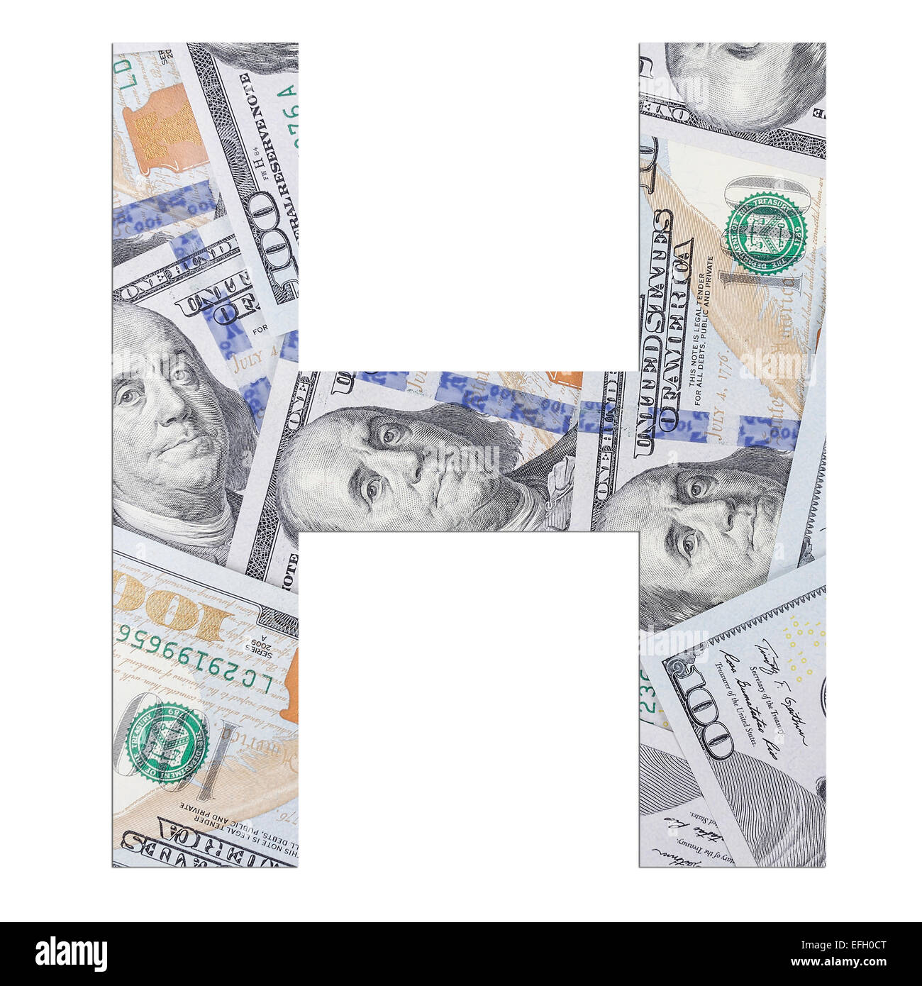 Alphabetic letter H Stock Photo - Alamy