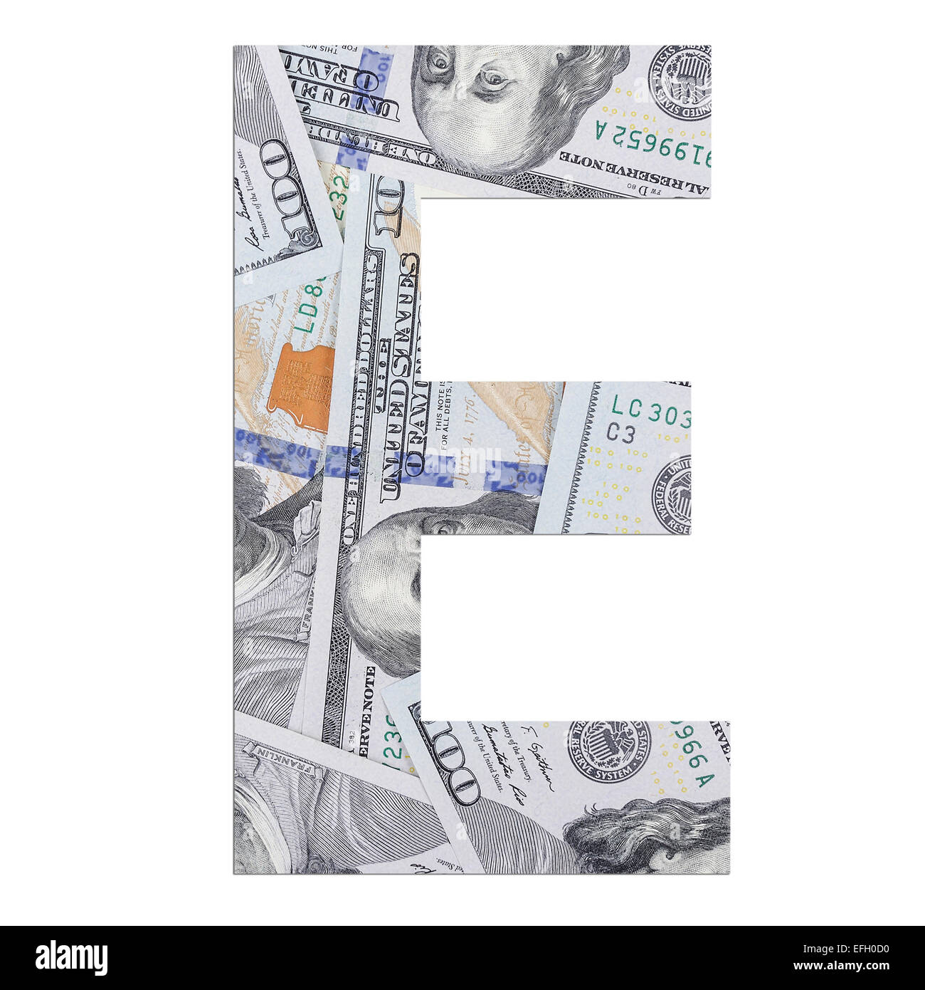 Alphabetic letter E Stock Photo - Alamy