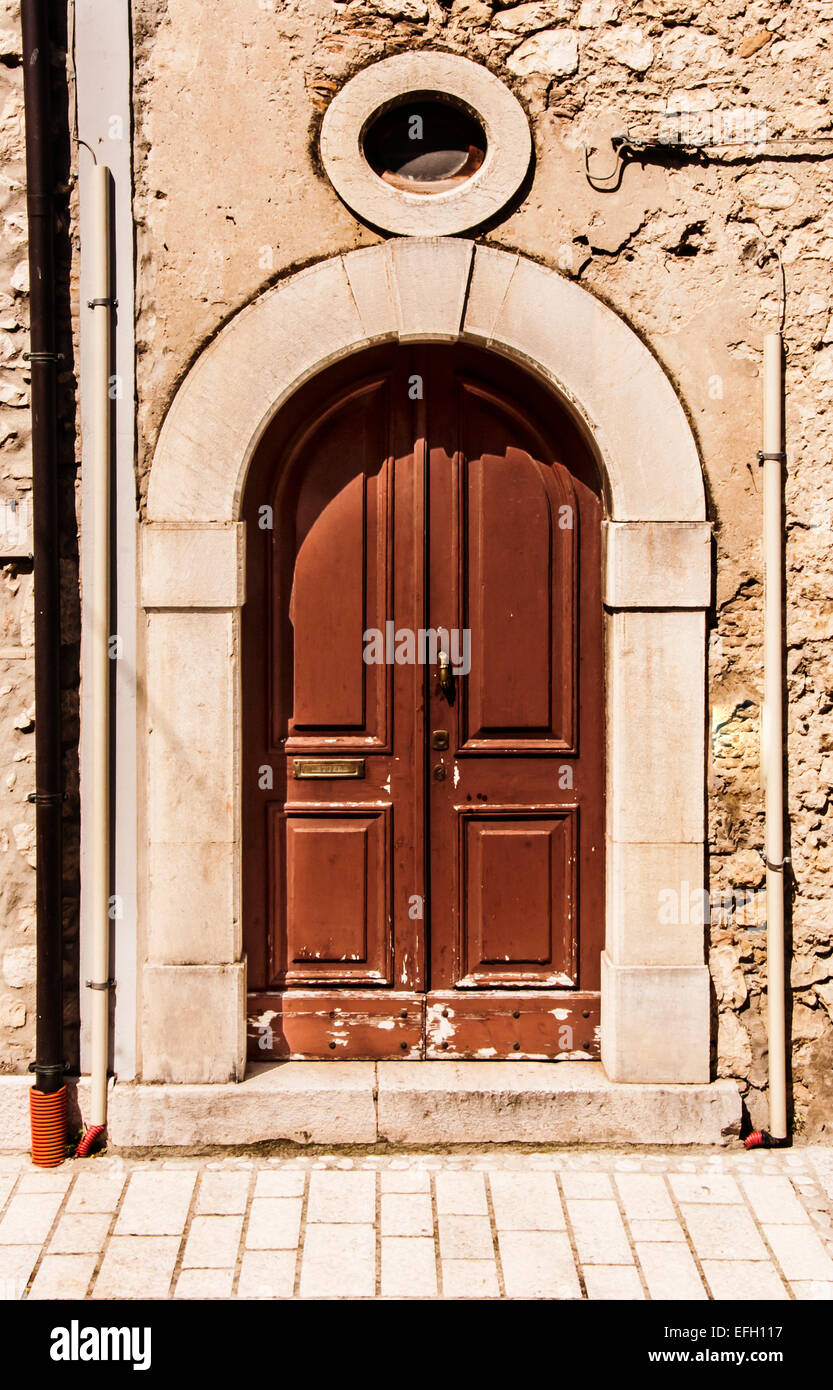 italian door in small village, Italy Stock Photo - Alamy