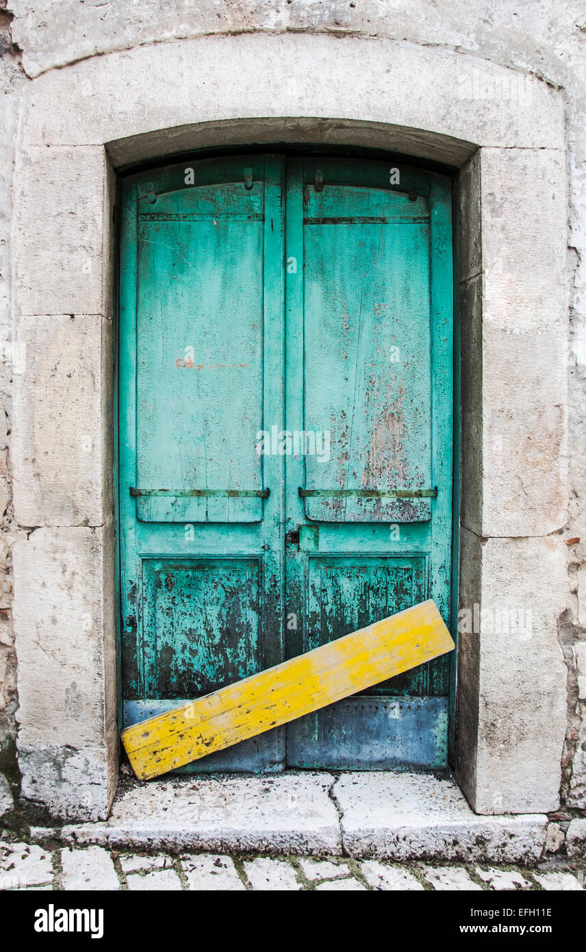 italian door in small village, Italy Stock Photo - Alamy
