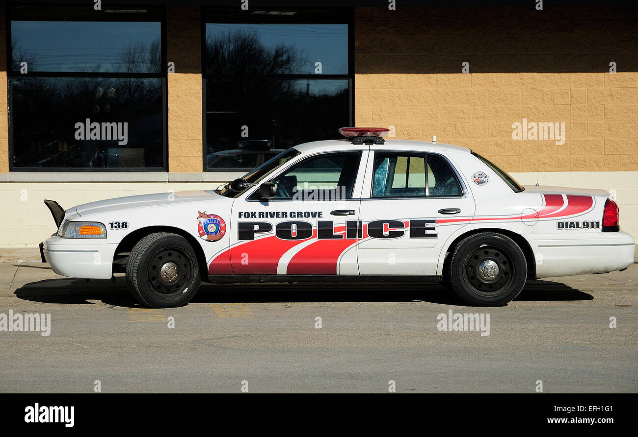 US Police car parked Stock Photo - Alamy