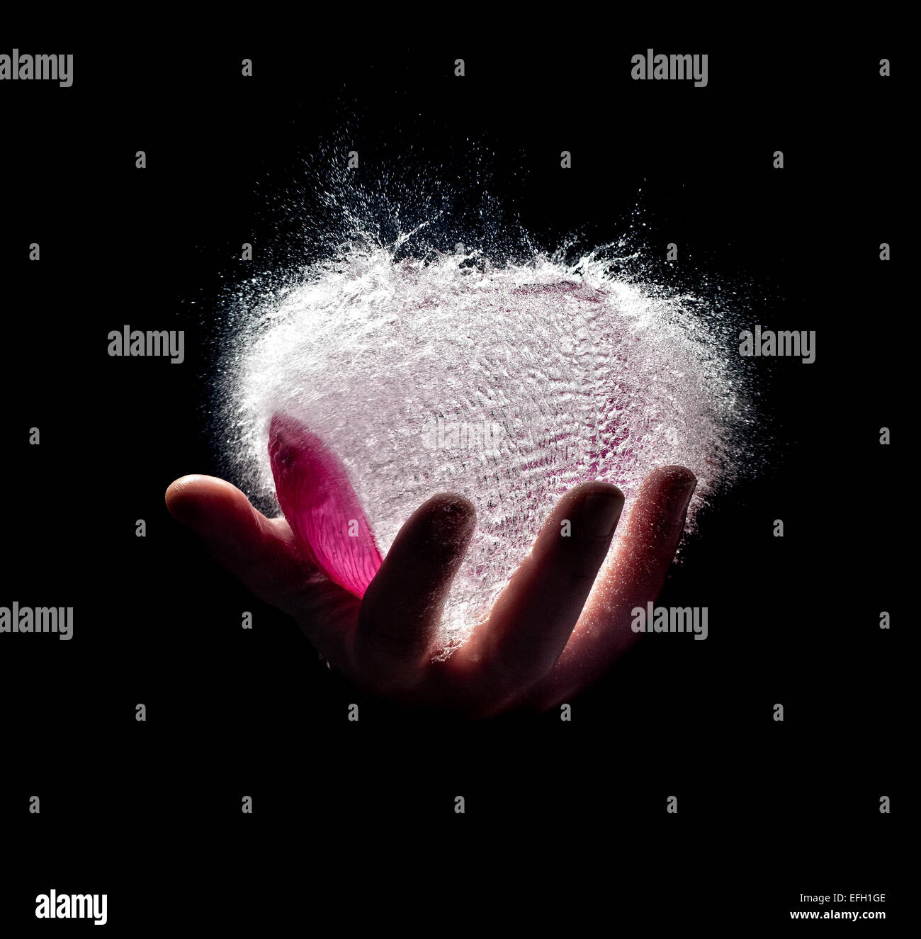 explosion of balloon full of water high speed photography Stock Photo ...