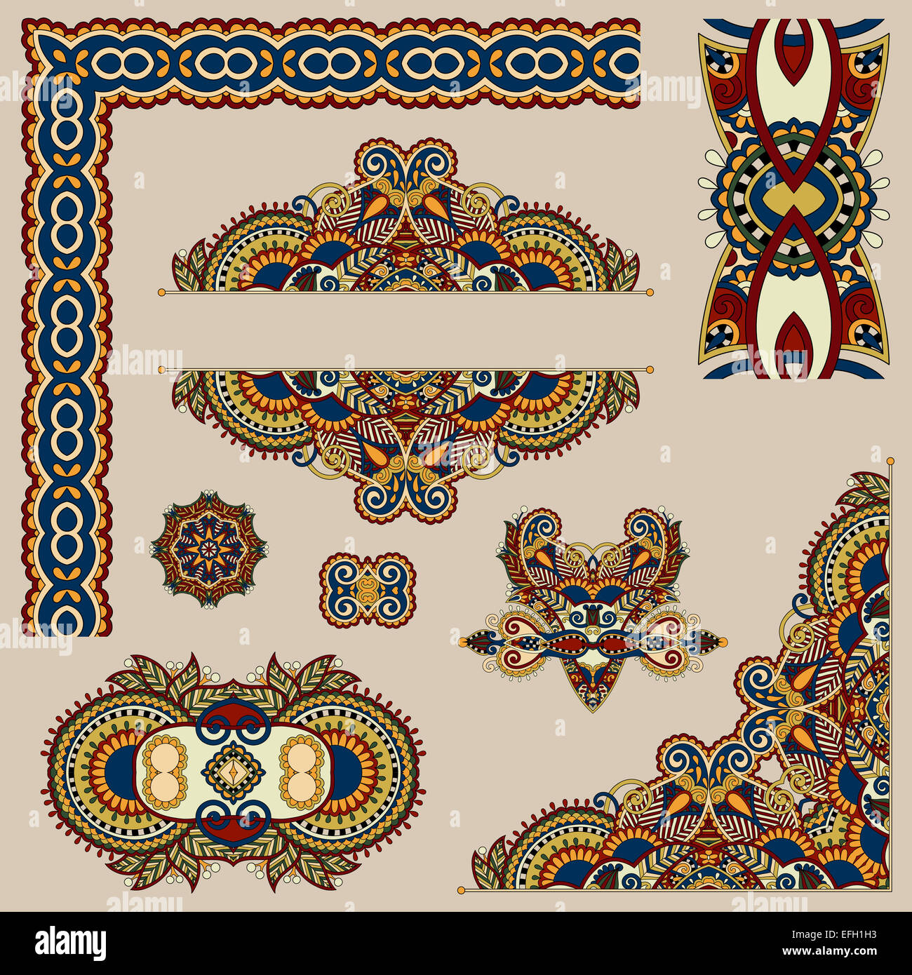 Indian corner border pattern hi-res stock photography and images - Alamy