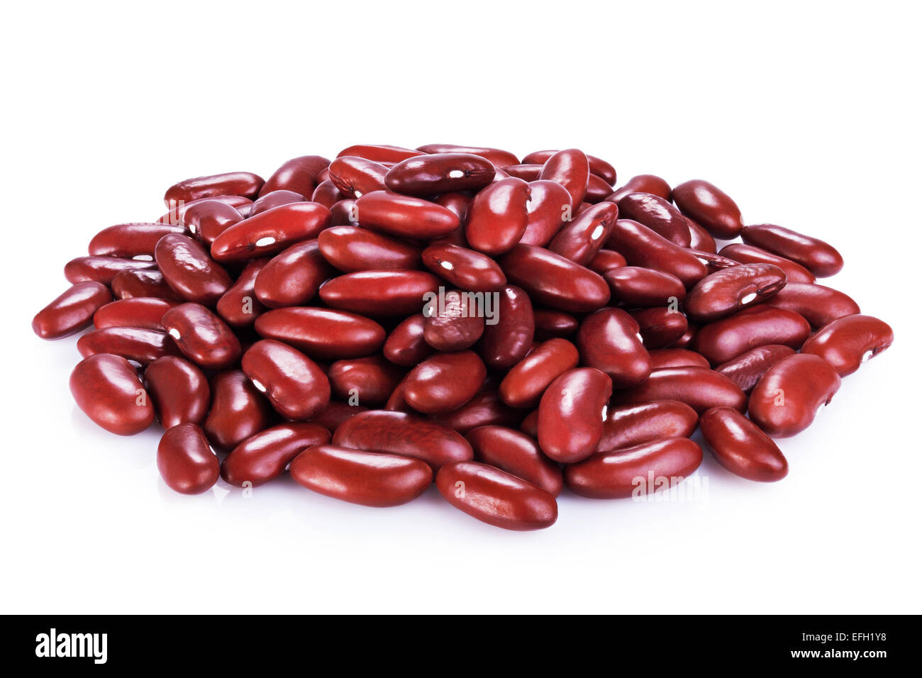 Red kidney beans on a white background Stock Photo - Alamy