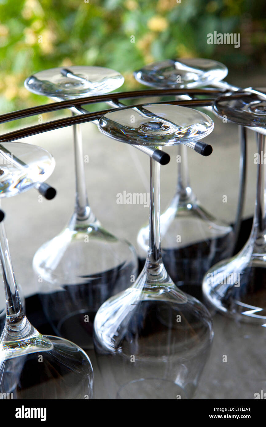 Glass drying in a kitchen Stock Photo - Alamy