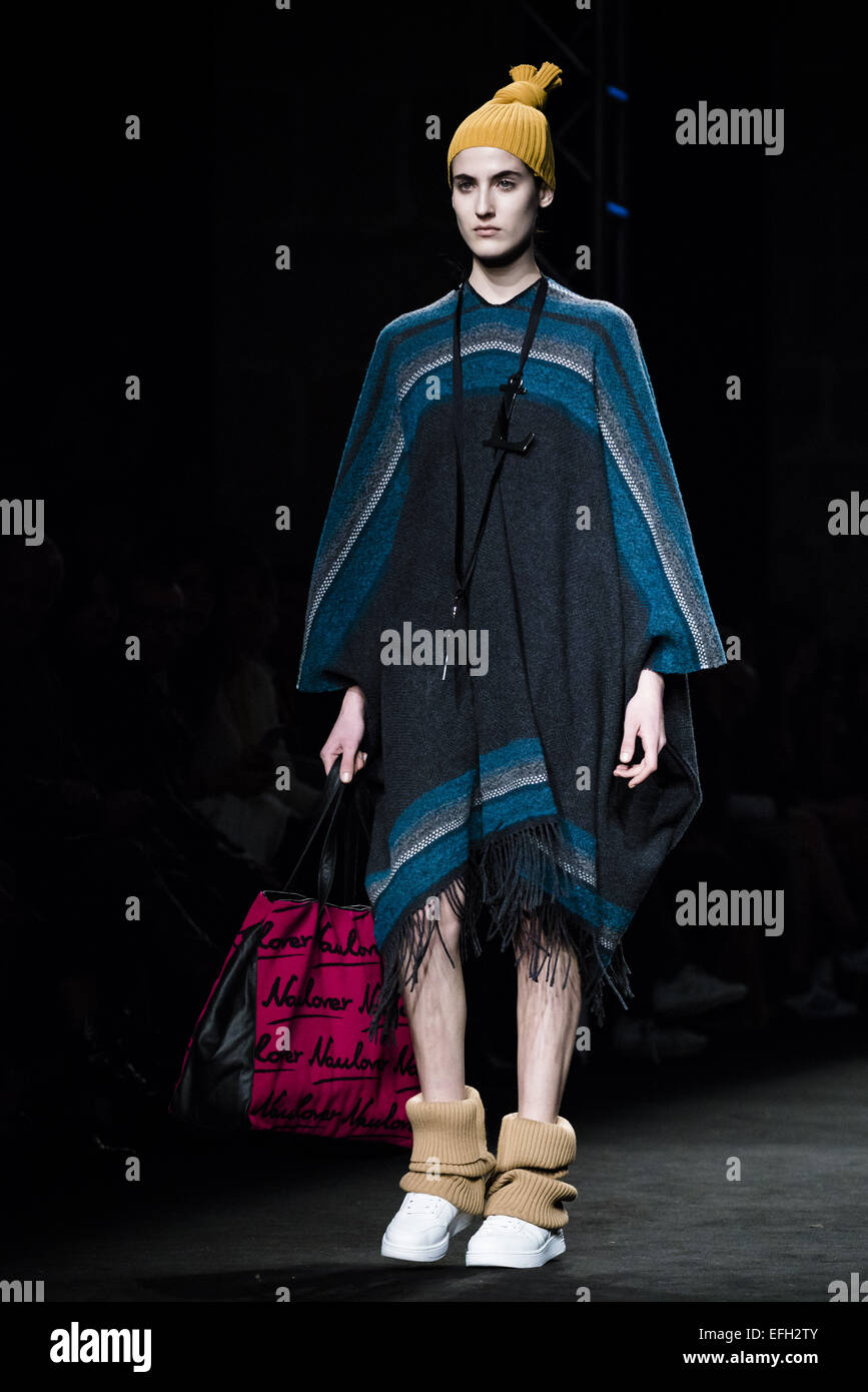 Barcelona, Spain. 4th February, 2015. Models on the catwalk present the ...
