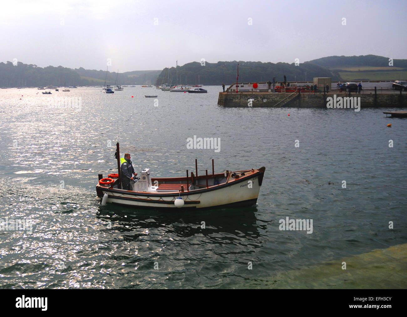 The Pace ferry arrives St. Mawes on the Fal estuary, Cornwall Stock ...