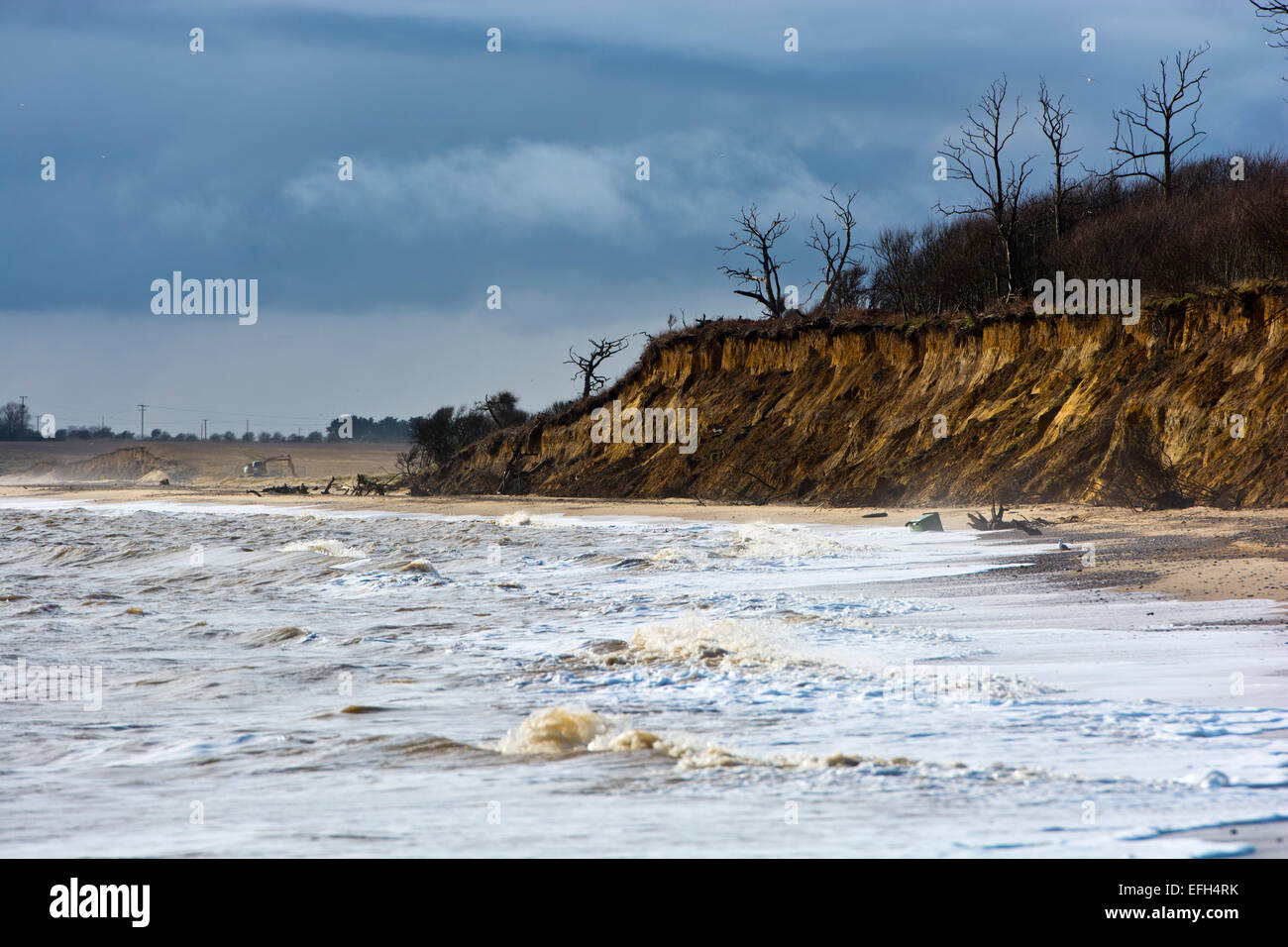 Coastal erosion collapsed sand cliffs Stock Photo - Alamy