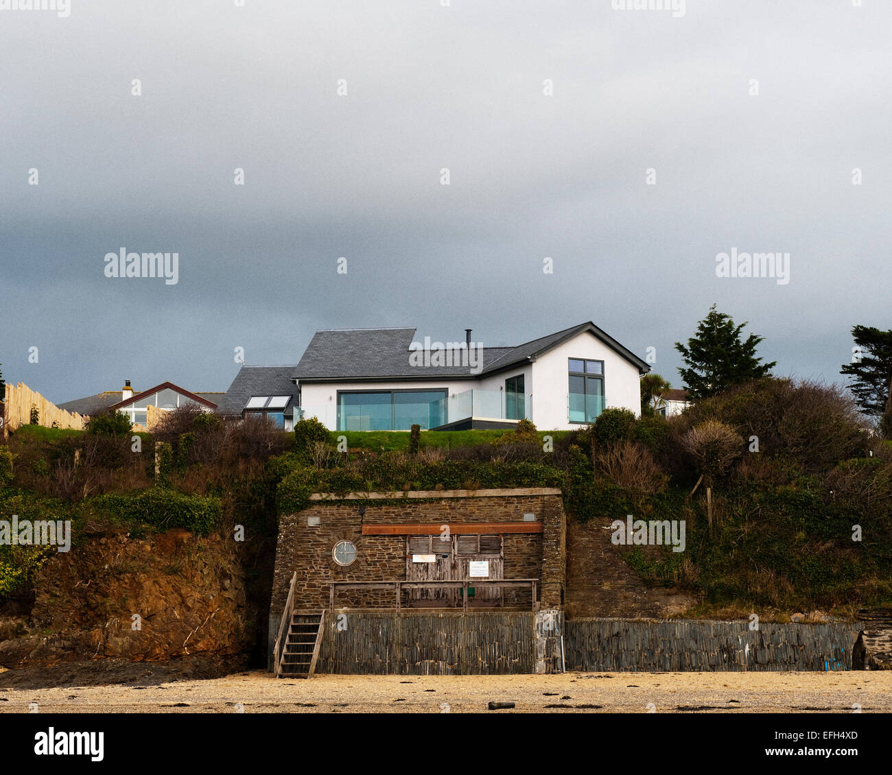 Exclusive village of Rock North Cornwall Stock Photo - Alamy