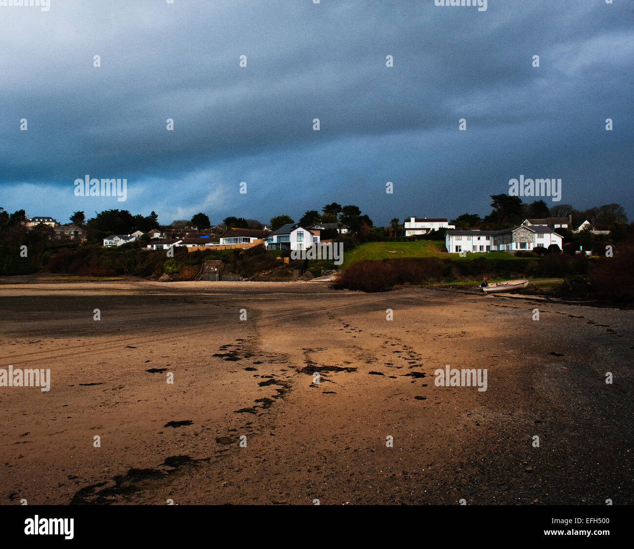 Exclusive village of Rock North Cornwall Stock Photo - Alamy