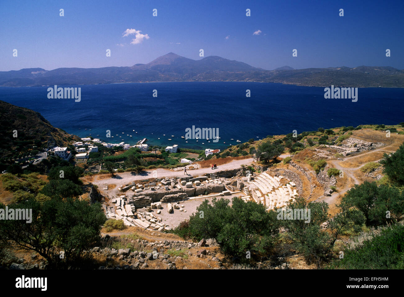 Greece, Cyclades Islands, Milos, ancient Roman theatre Stock Photo - Alamy