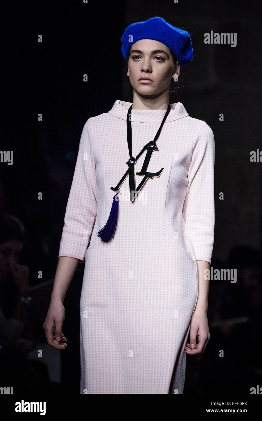 Barcelona, Spain. 4th February, 2015. Models on the catwalk present the ...