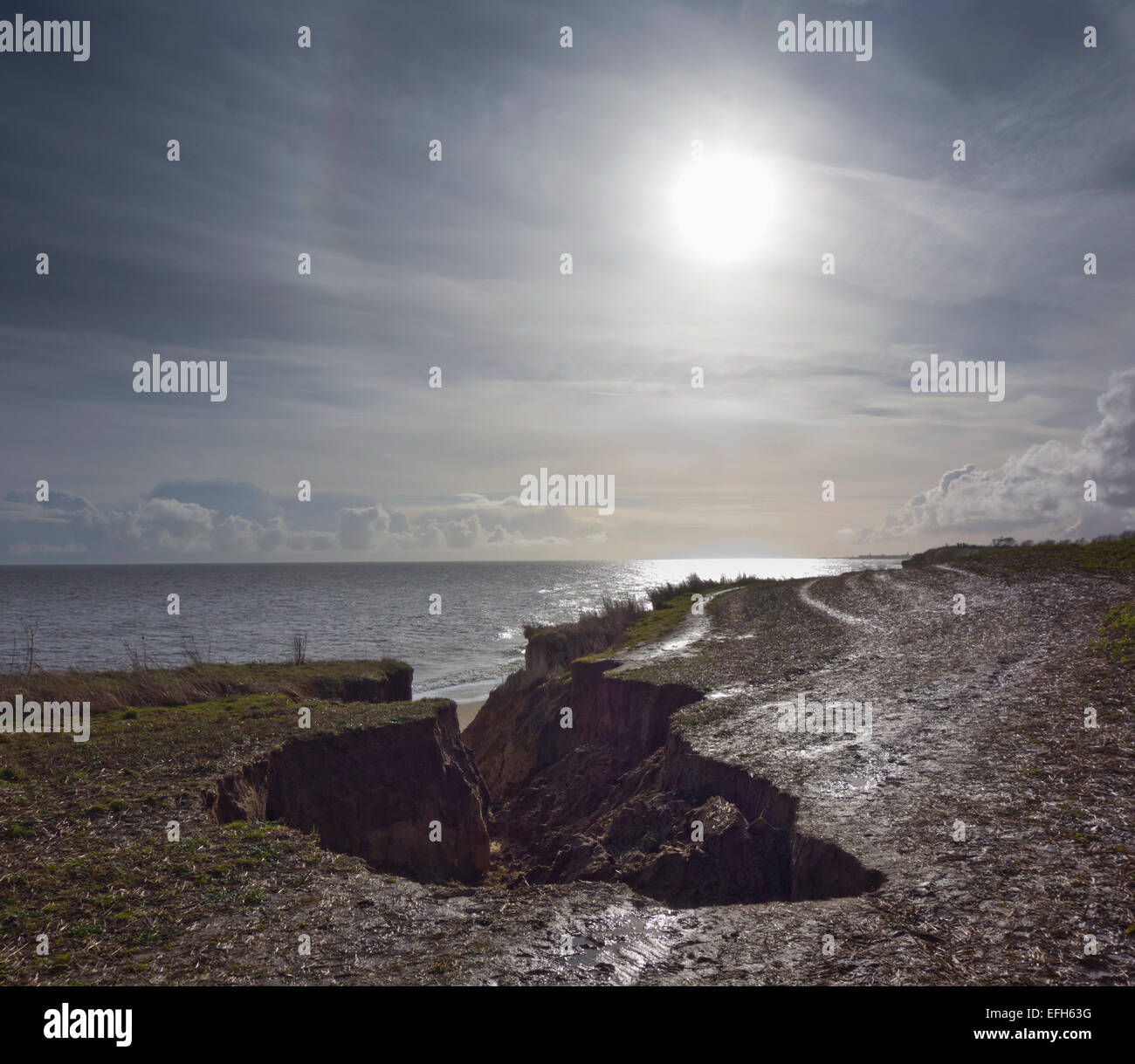 Coastal erosion collapsed sand cliffs Stock Photo - Alamy