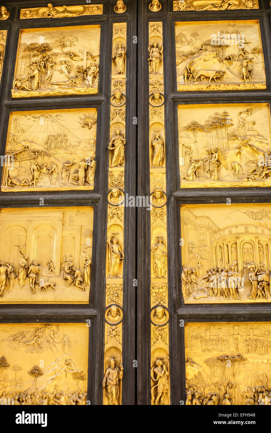 Baptistery doors in florence italy hi-res stock photography and images ...