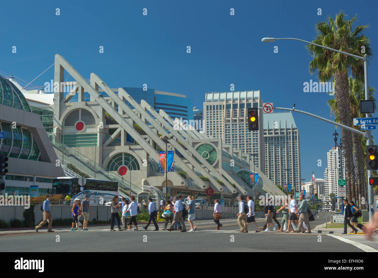 Pedestrians Crossing Street San Diego Convention Center ©arthur 8565
