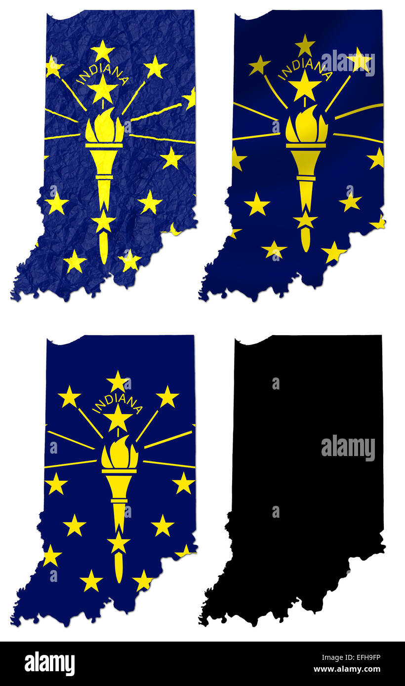 Us state indiana map hi-res stock photography and images - Alamy