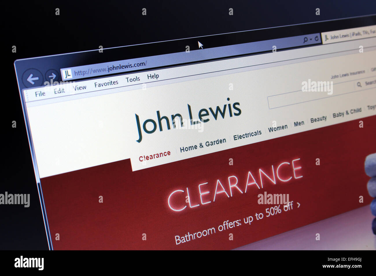 johnlewis.com John Lewis website Stock Photo - Alamy