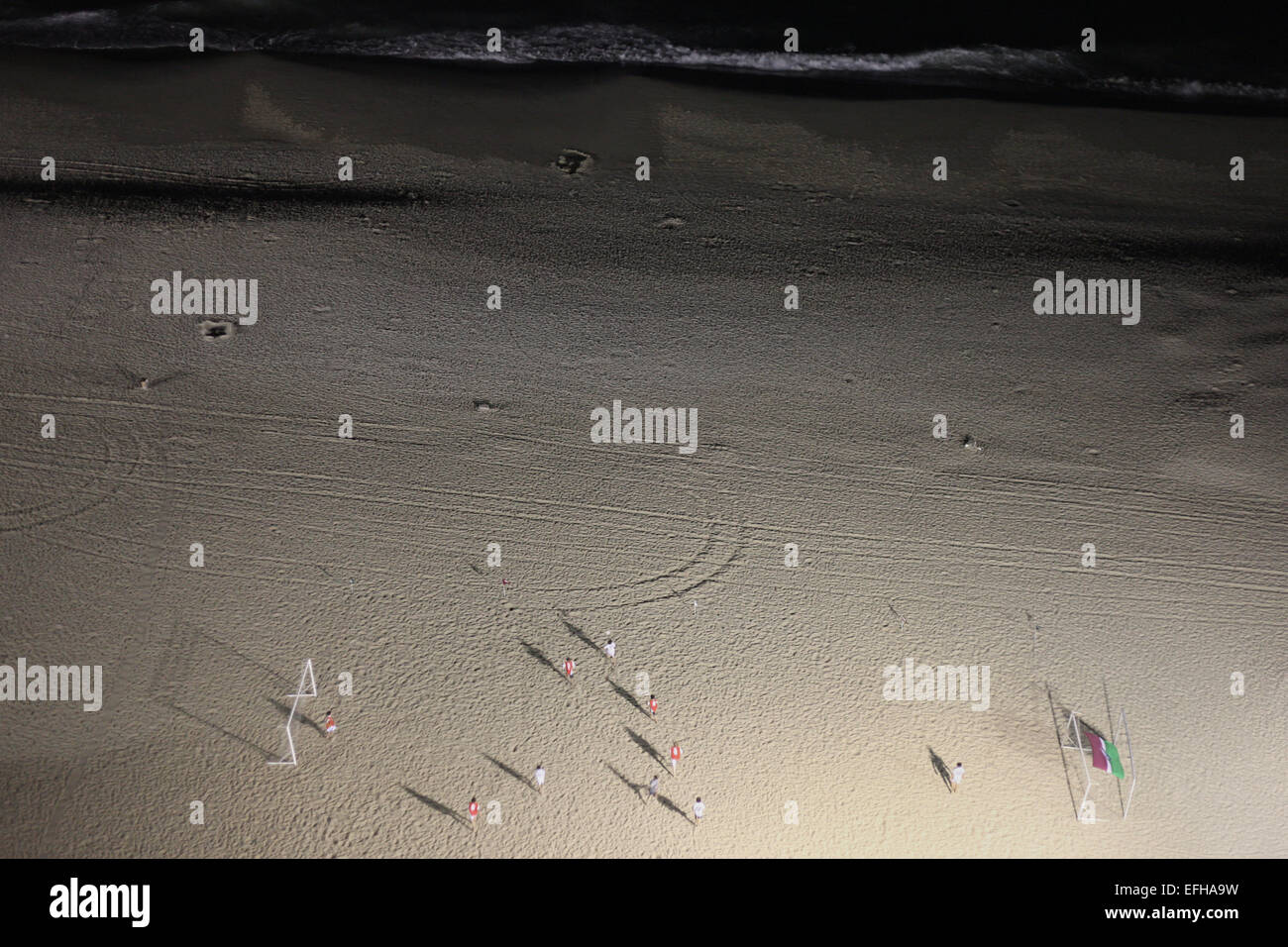 Football beach sugarloaf mountain hi-res stock photography and images ...
