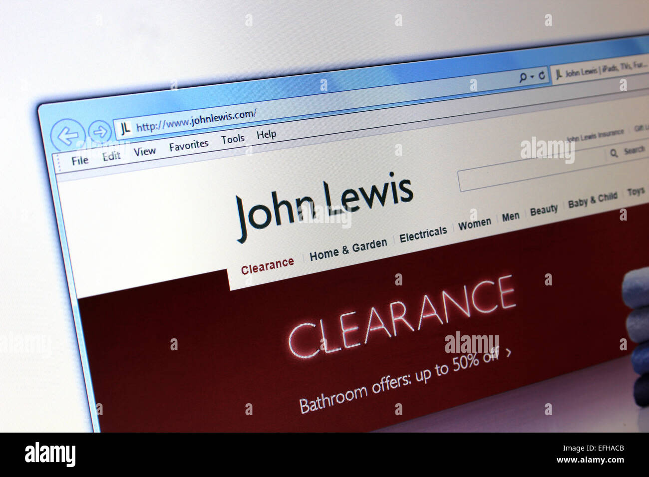johnlewis.com John Lewis website Stock Photo - Alamy
