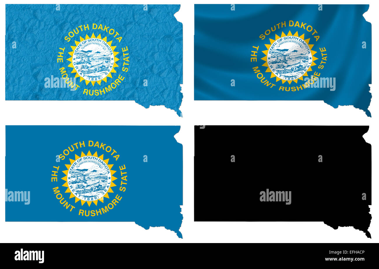 South dakota map hi-res stock photography and images - Alamy