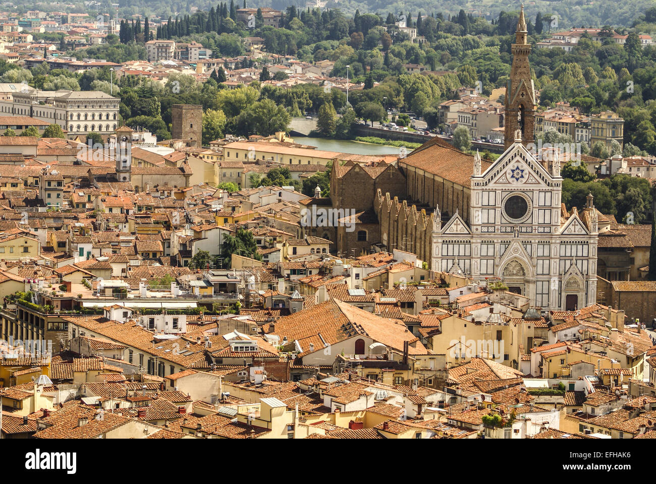 Florence, Italy: panoramic view from the top of Duomo church Stock ...