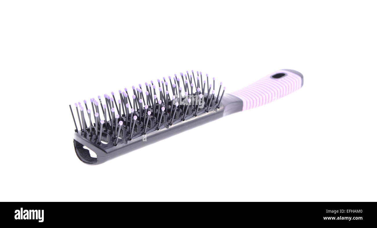 Hair Brush Isolated on White Background Stock Photo - Alamy