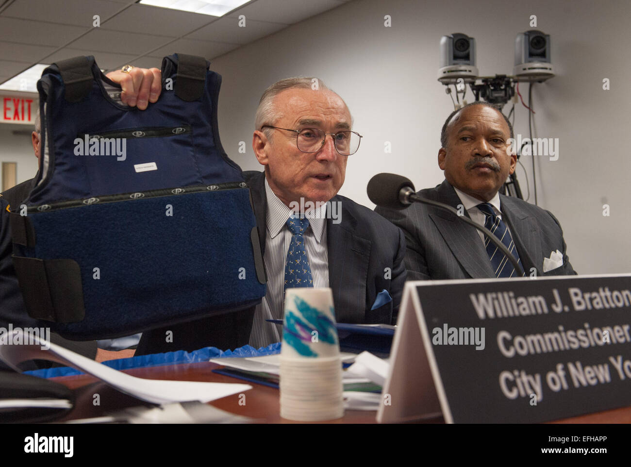 Manhattan, New York, USA. 4th Feb, 2015. NYPD Commissioner WILLIAM ...