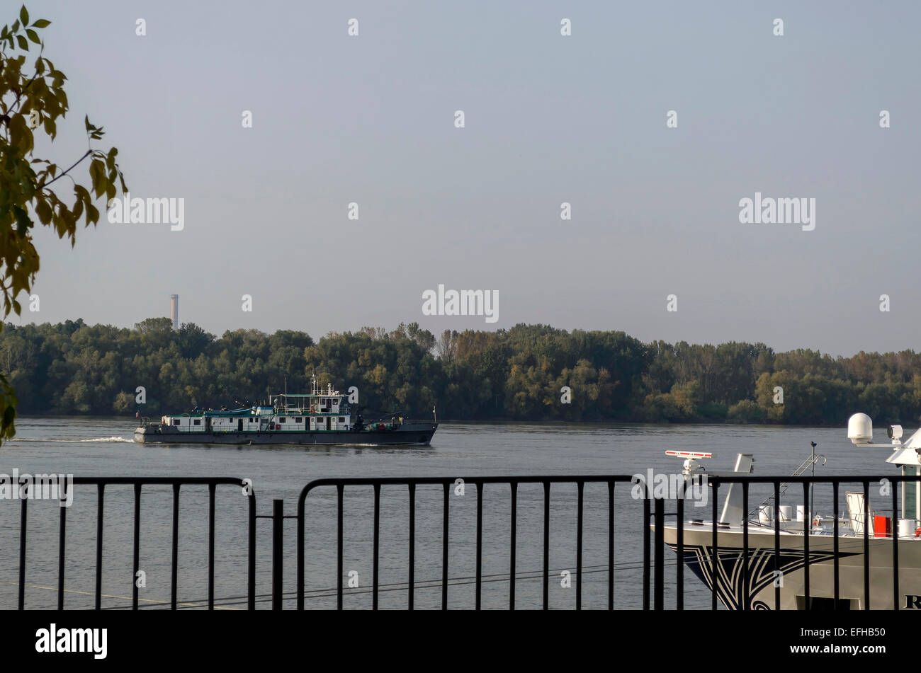 Ship pass along the Ruse port at Danube river, Bulgaria Stock Photo - Alamy