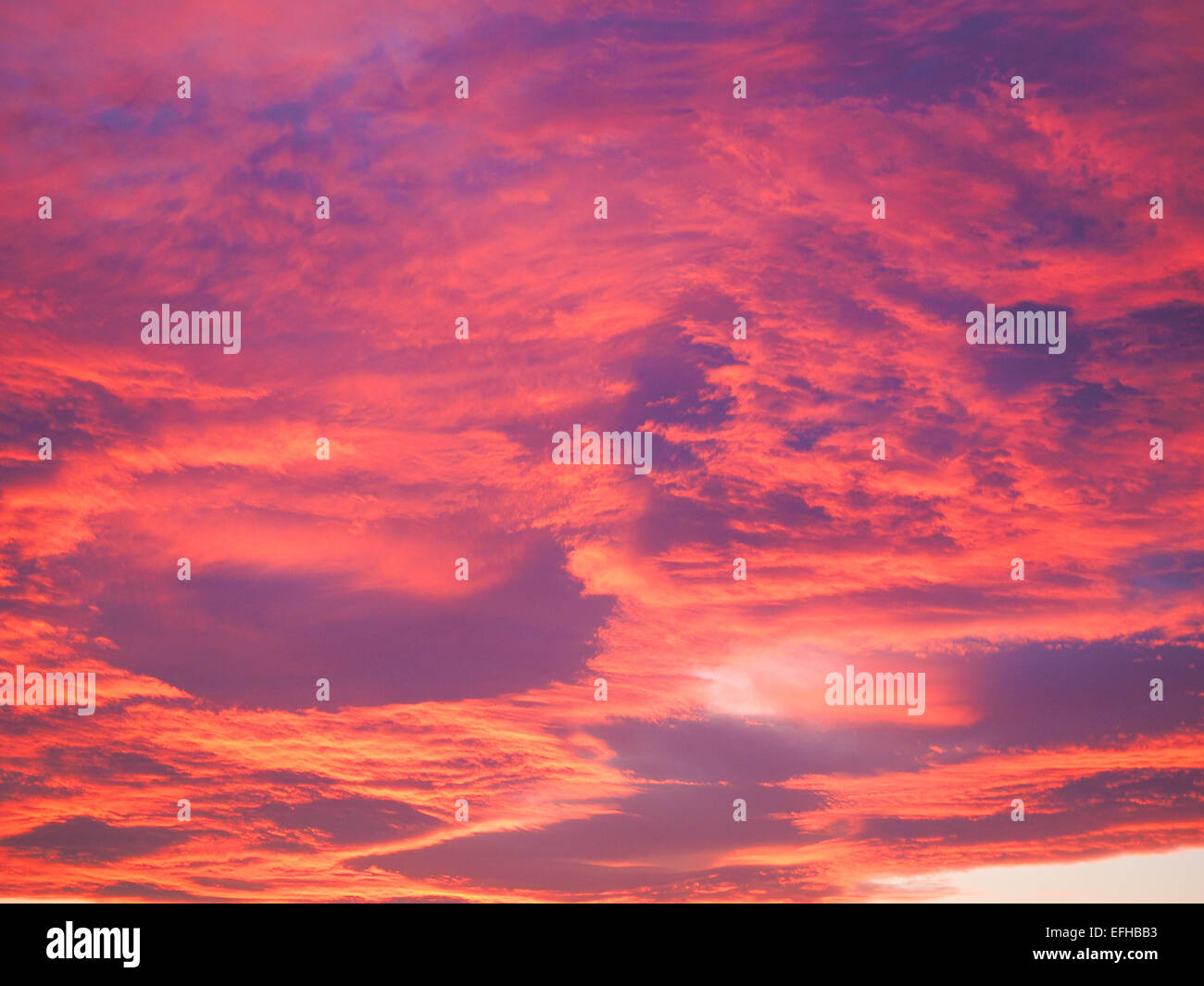 Red clouds in the sky at sunset Stock Photo - Alamy