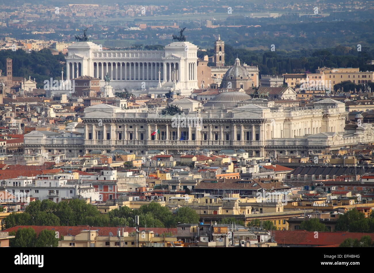 Panoramic view of Rome downtown Stock Photo - Alamy