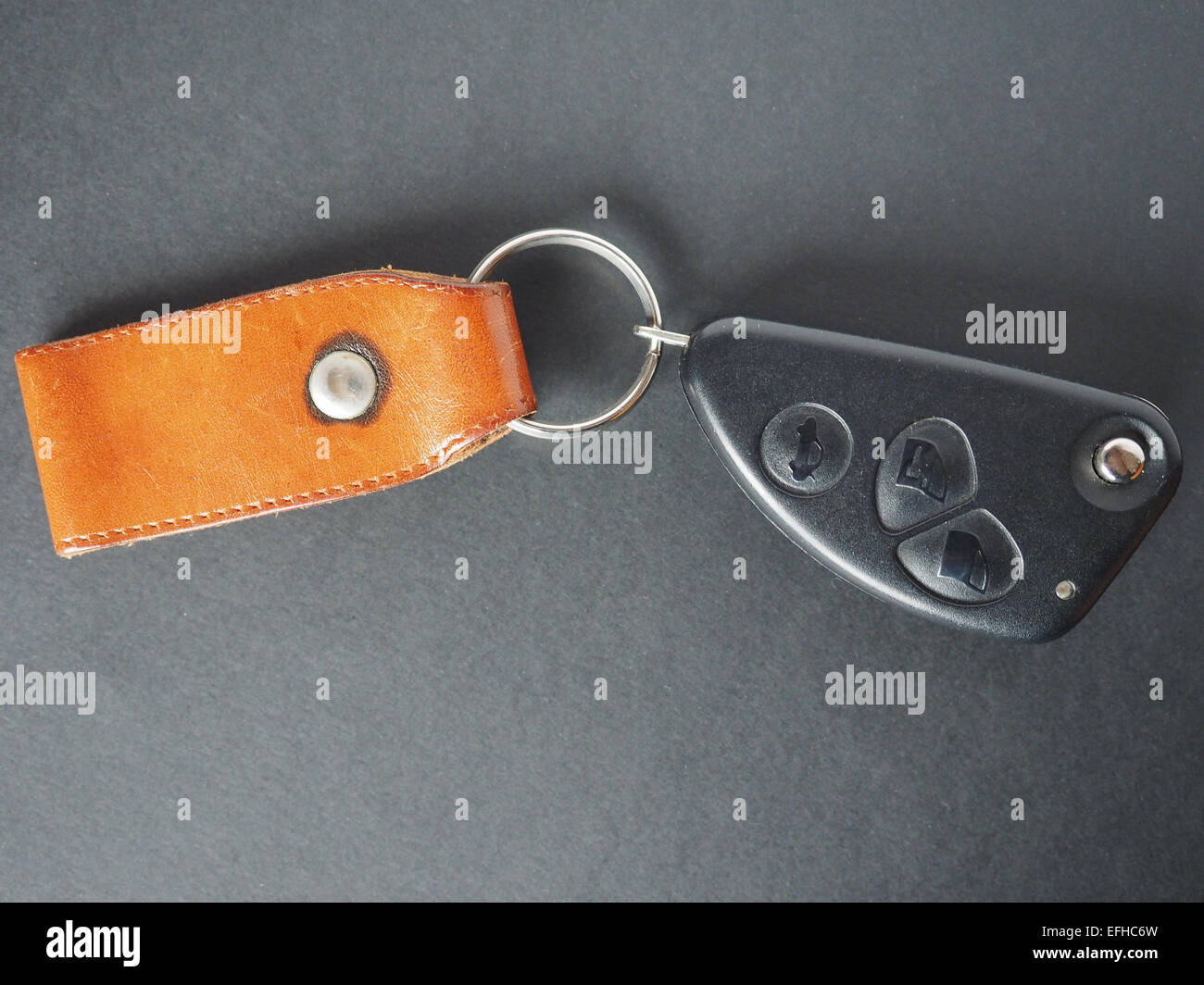 Car key with wireless remote control for door opening and key ring ...