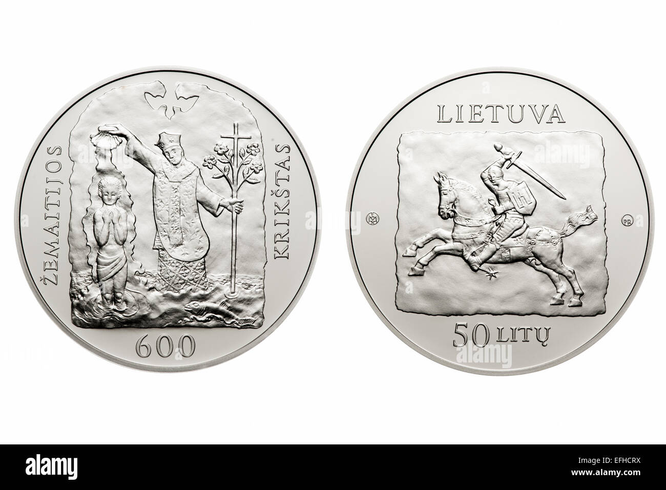 commemorative circulation 50 litas coin Stock Photo - Alamy