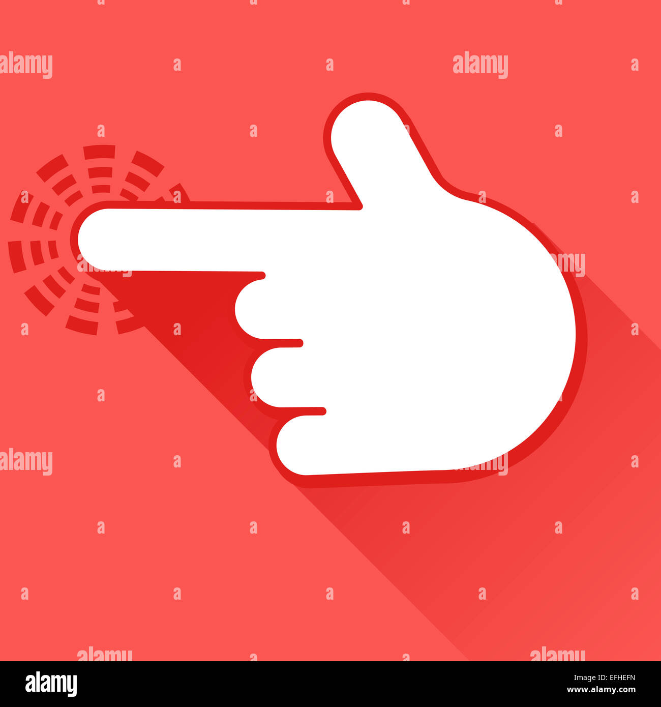 Finger point and press symbol, vector Stock Photo - Alamy
