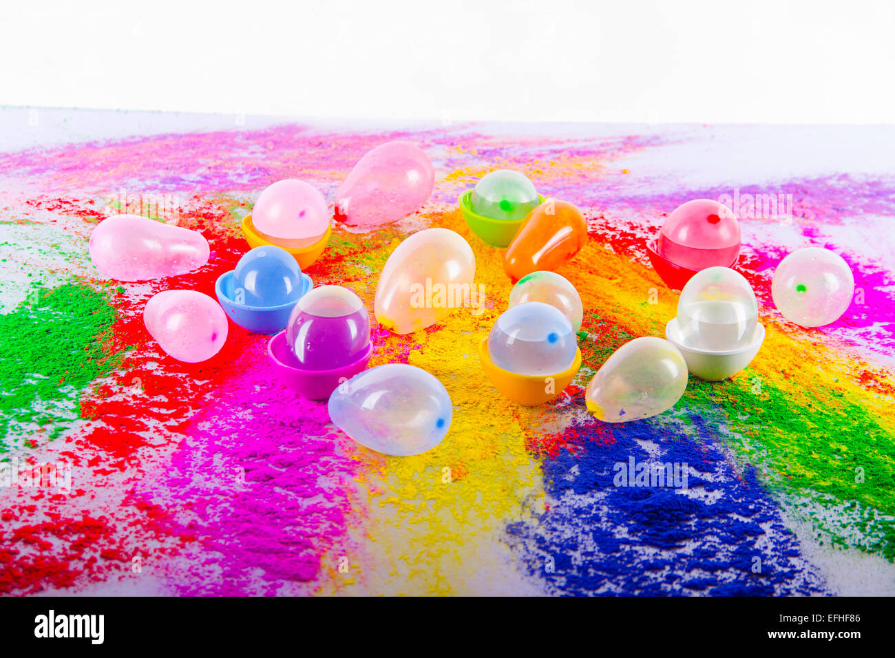 indian Festival holi colour and Balloon Nobody Stock Photo - Alamy