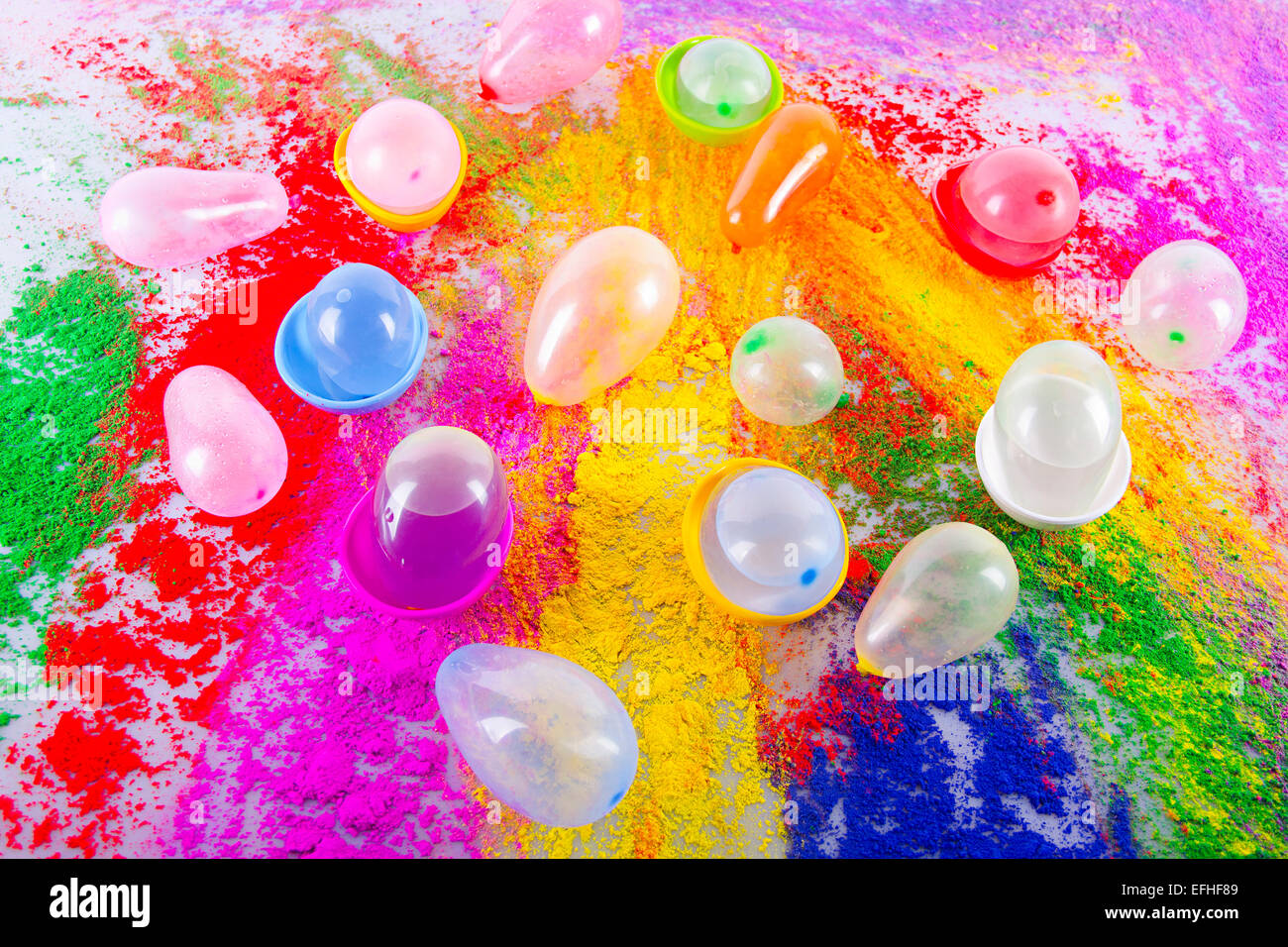 indian Festival holi colour and Balloon Nobody Stock Photo - Alamy