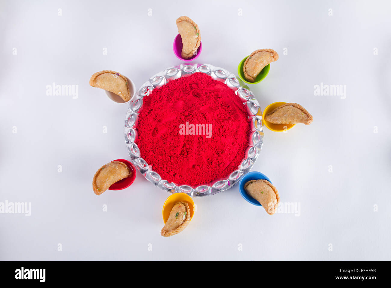 Holi color thali hi-res stock photography and images - Alamy