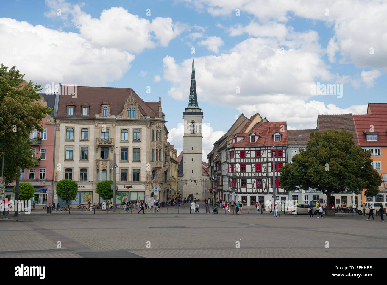 Cathedral Square and All Saints´ Church, Erfurt, capital city of ...