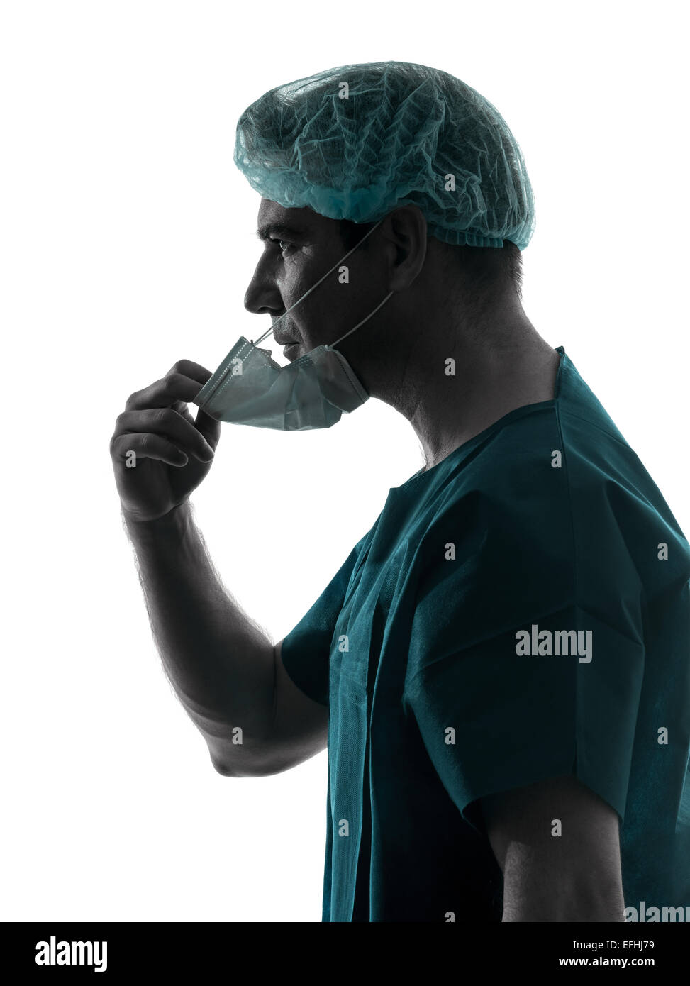 one doctor surgeon man portrait with face mask medical worker ...