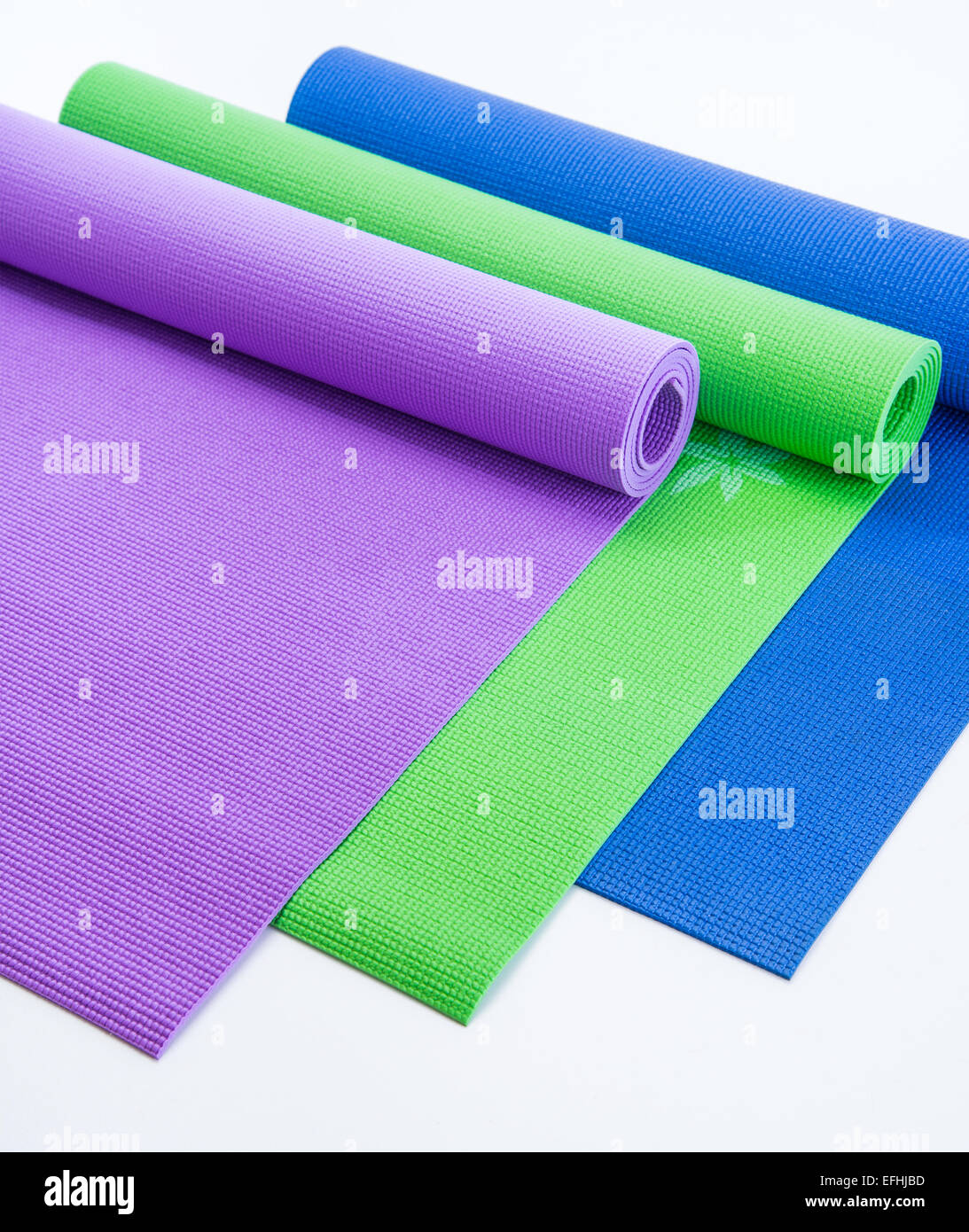 Roll out mats for workout and aerobics Stock Photo - Alamy