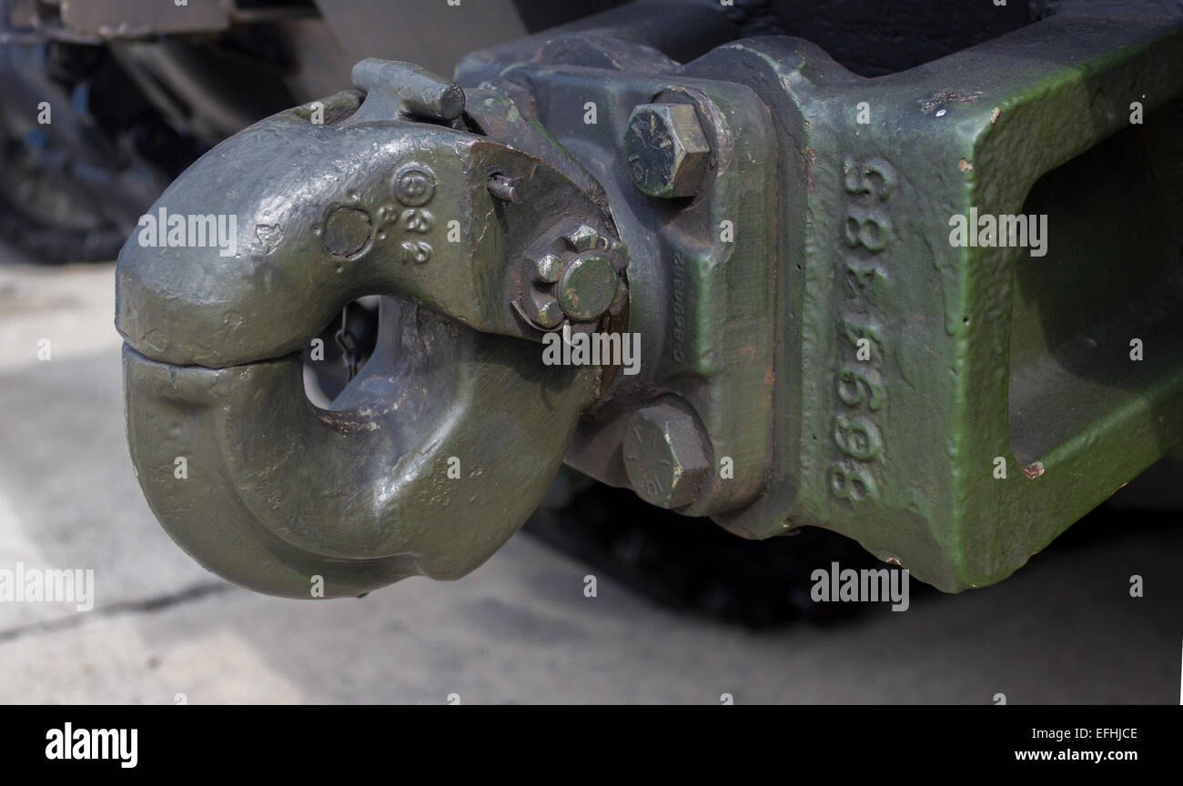 Pintle hook trailer for military armored vehicle Stock Photo - Alamy
