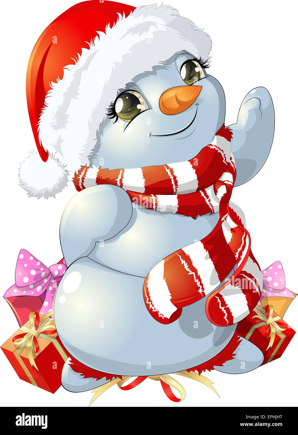 Cartoon snowman smile hi-res stock photography and images - Alamy