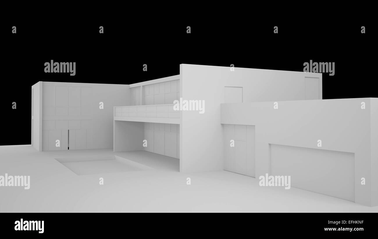 Modern architecture exterior geometric Black and White Stock Photos ...