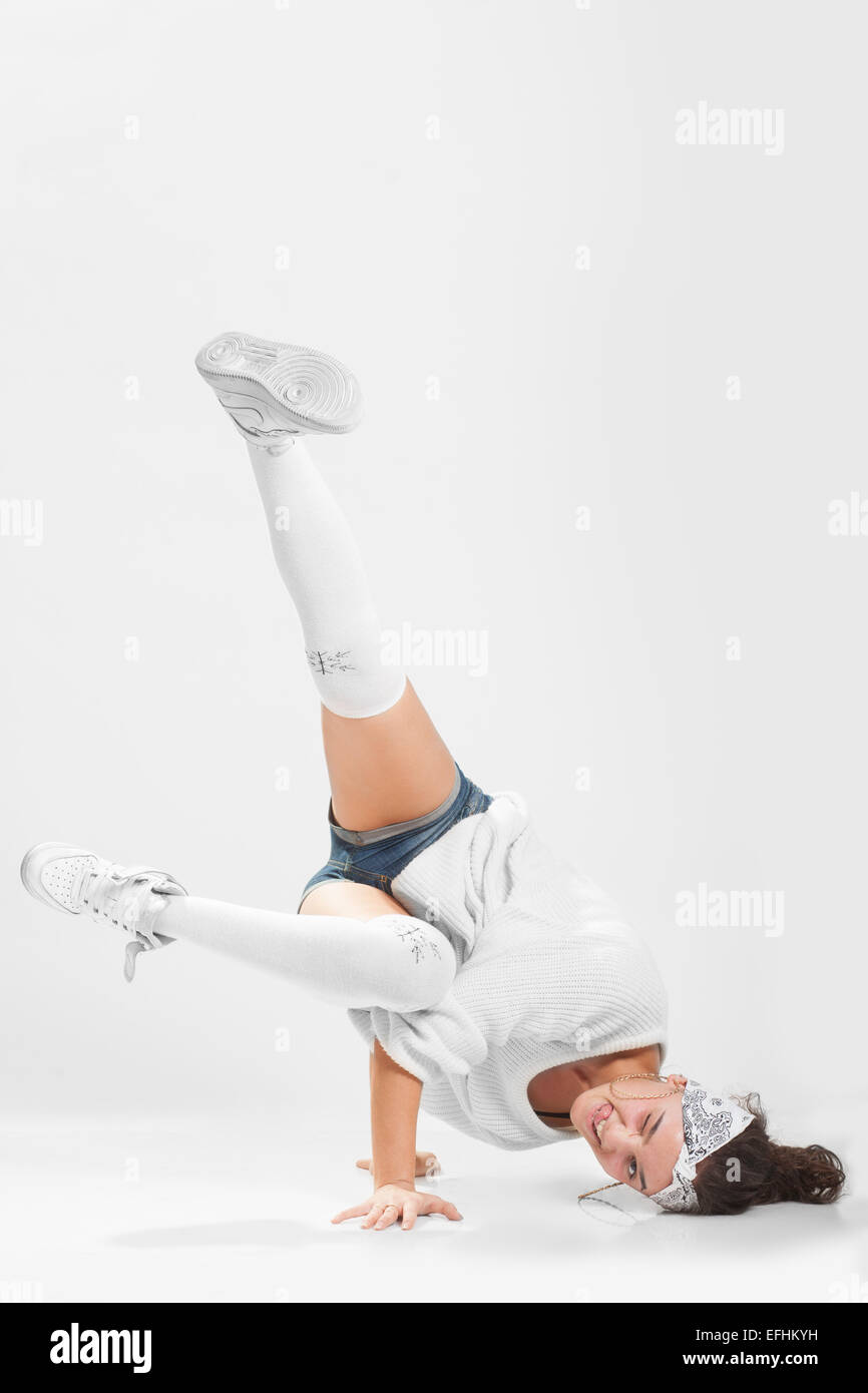 girl dancing breakdance Stock Photo - Alamy