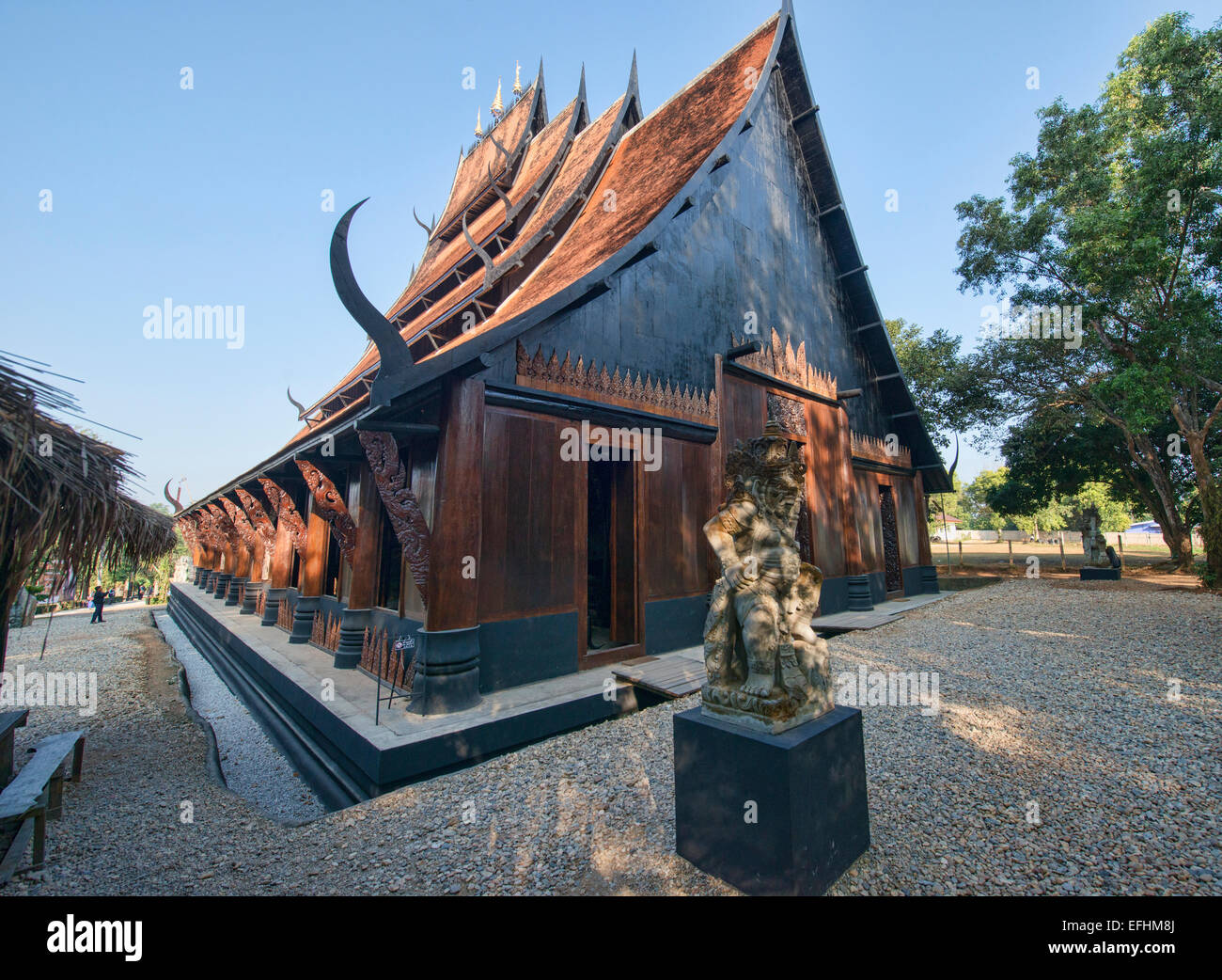 Baan Dam, the Black House temple and museum in Chiang Rai, Thailand ...