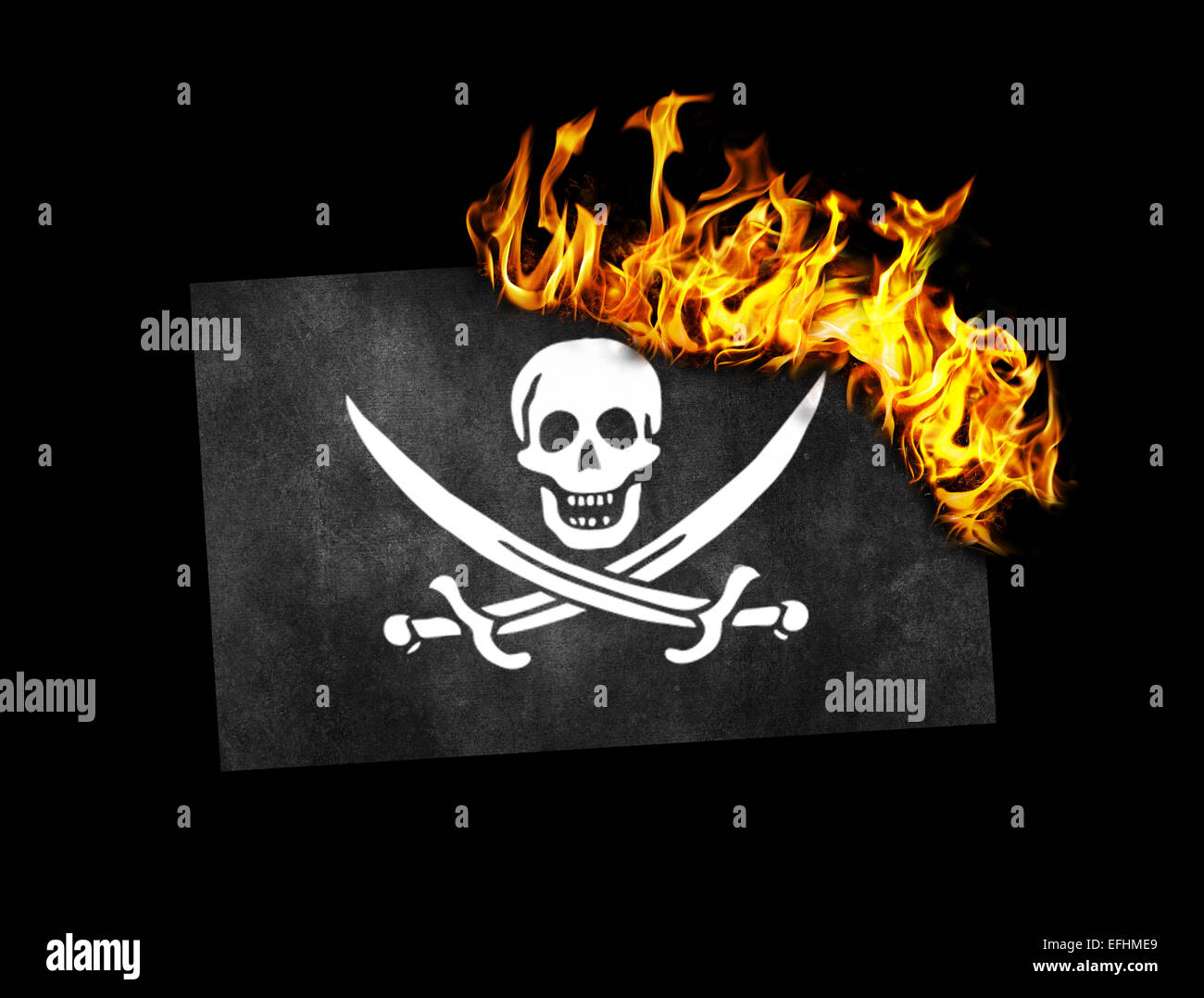 Pirate flag ripped hi-res stock photography and images - Alamy