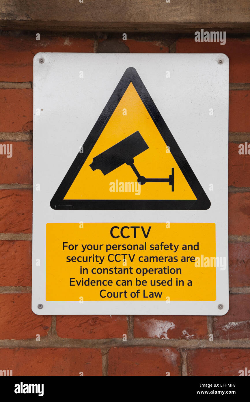 Cctv camera warning sign hi-res stock photography and images - Alamy