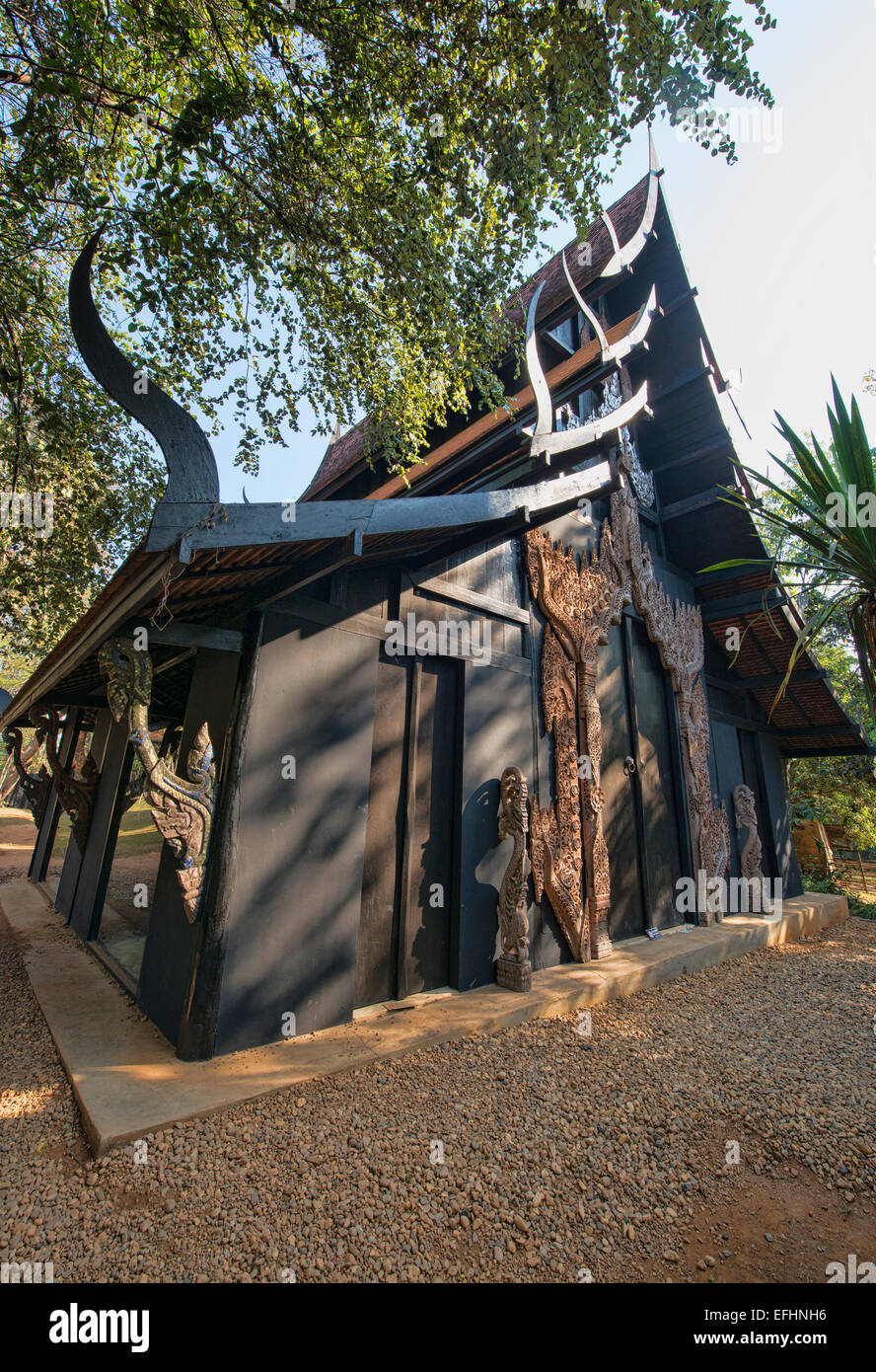 Baan Dam, the Black House temple and museum in Chiang Rai, Thailand ...
