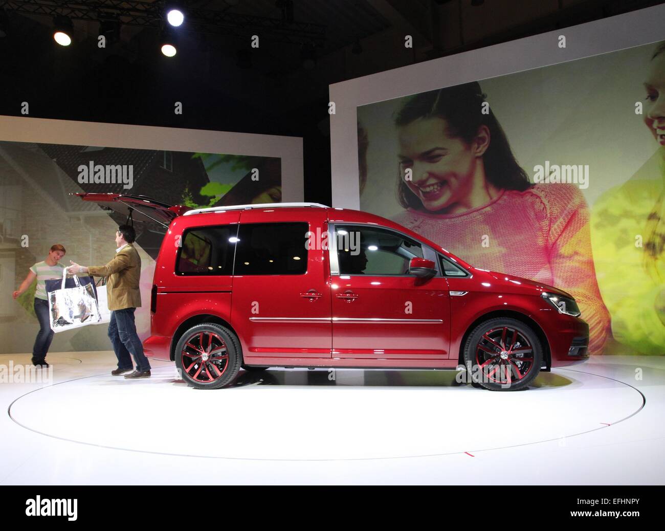 Caddy, the new city delivery van from VW is presented in Posen, Poland ...